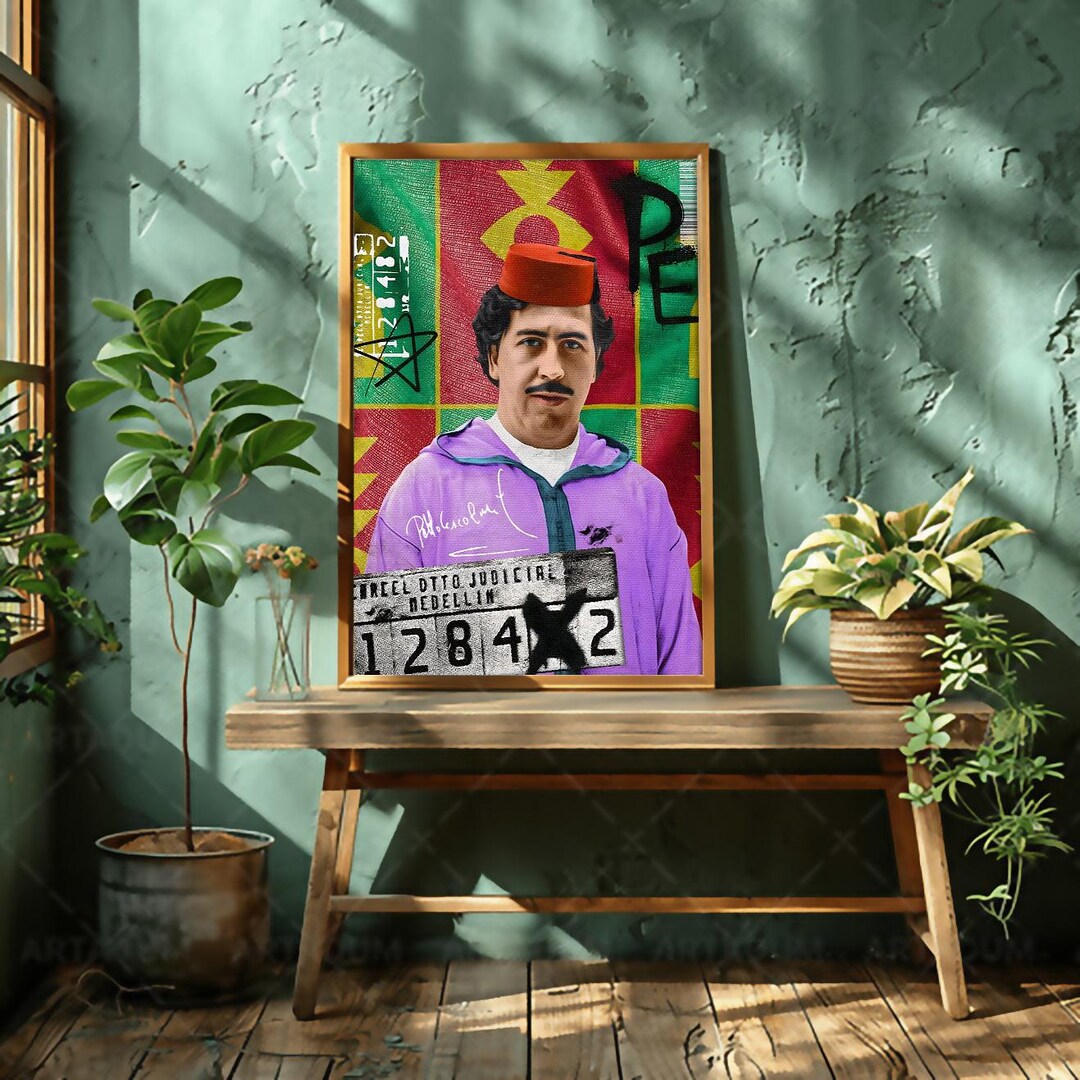 Digital Pablo Escobar Portrait – Arabesque Style With Provocative Pop ...