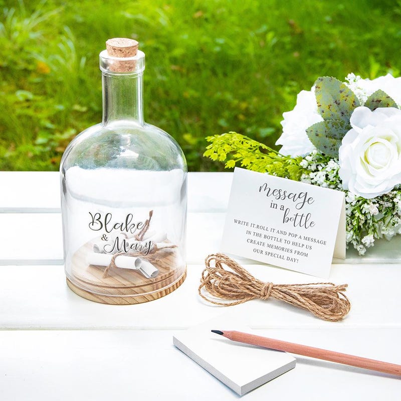 Glass Bottle Guest Book - Etsy
