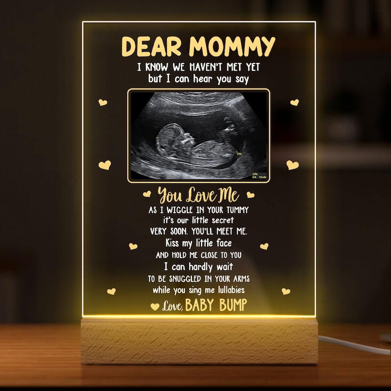Personalized Baby Memorial Ultrasound LED Acrylic Plaque-custom Name ...