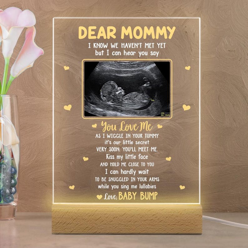 Personalized Baby Memorial Ultrasound LED Acrylic Plaque-custom Name ...