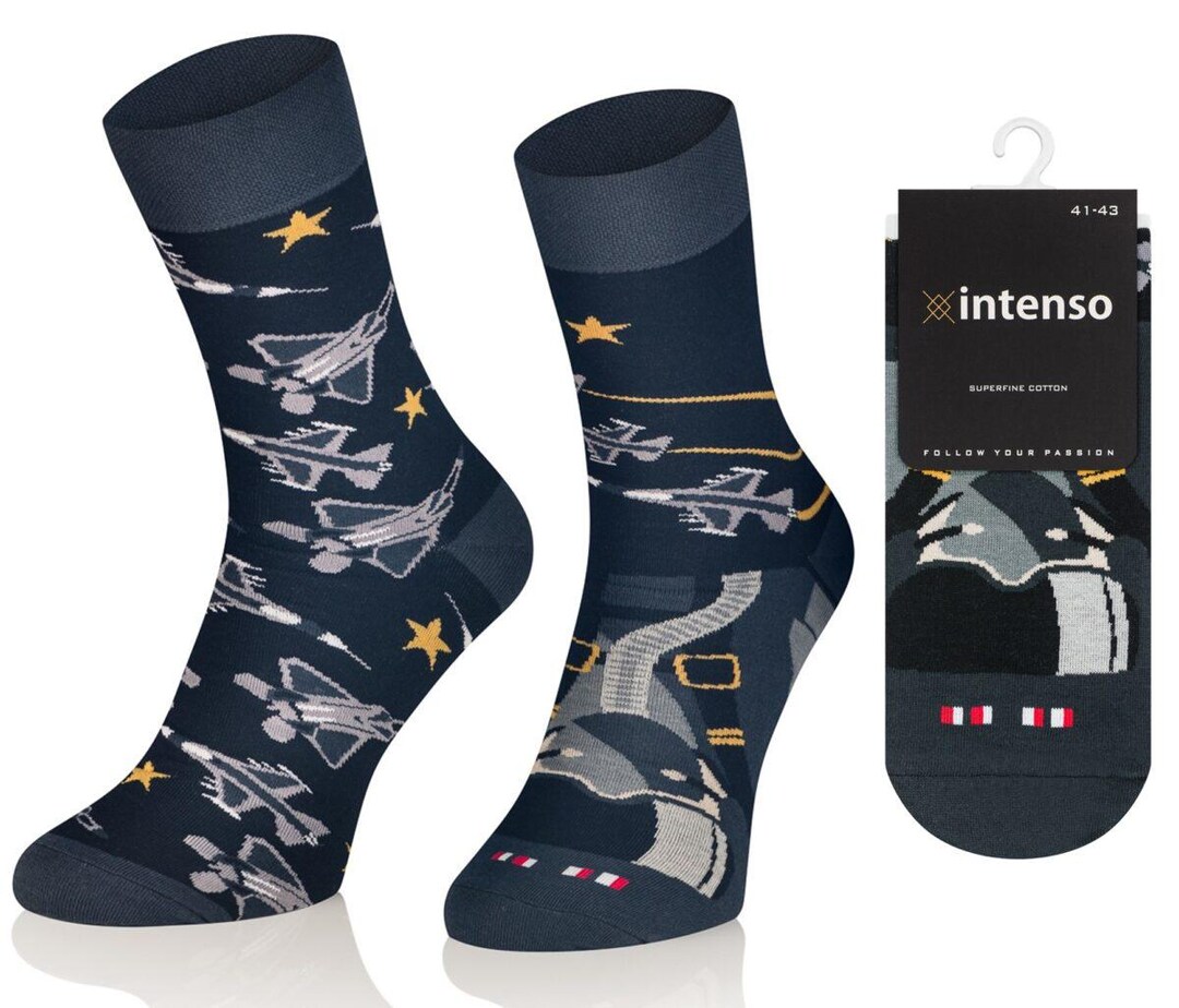 Jet Fighter Pilot Combat Plane Men Socks, Socks, Funny Socks, Crazy ...