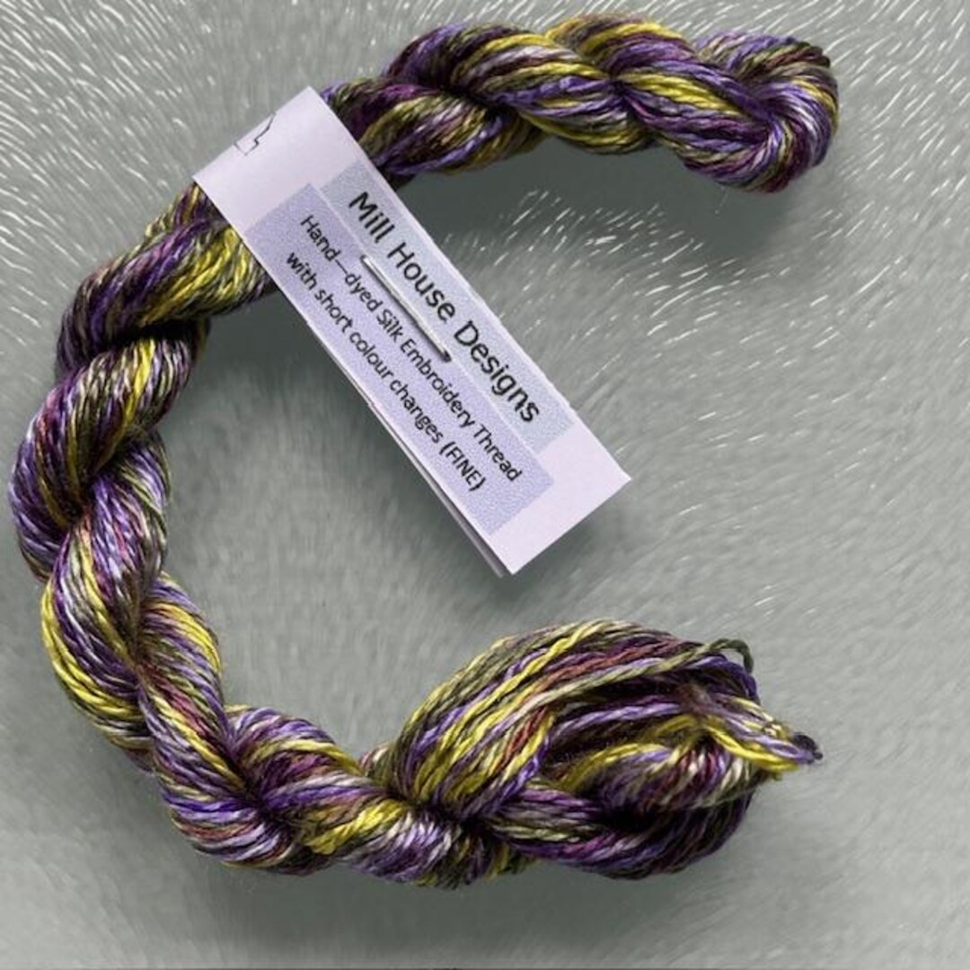13fine Hand-dyed Silk Embroidery Threads With Short Colour Changes ...