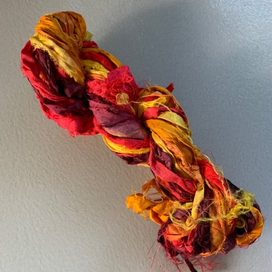 Handddyed Sari Ribbon, Sari Ribbon, Handdyed Ribbon, Sari Silk Ribbons ...