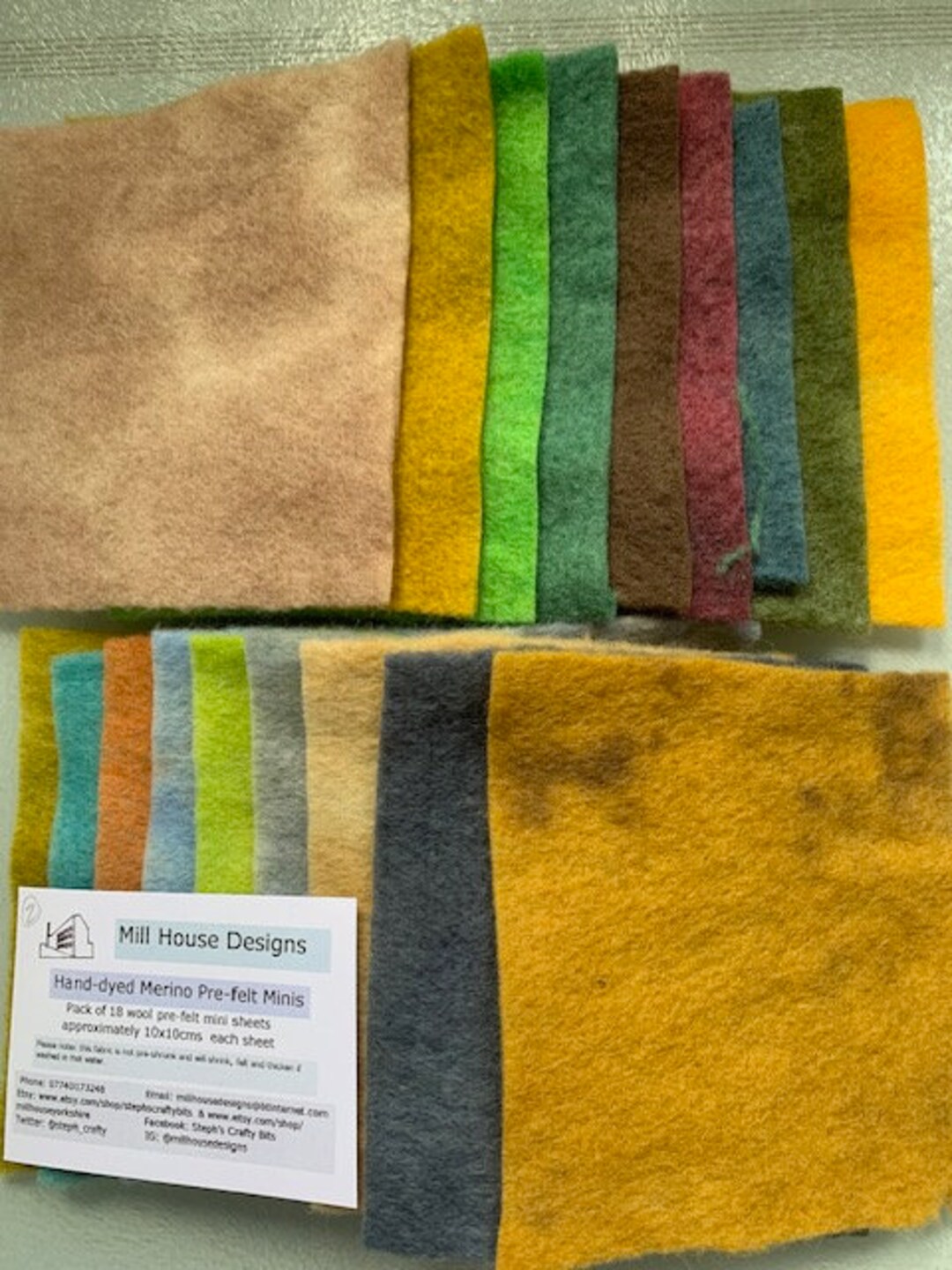 Hand-dyed Merino Pre-felt Minis - Etsy