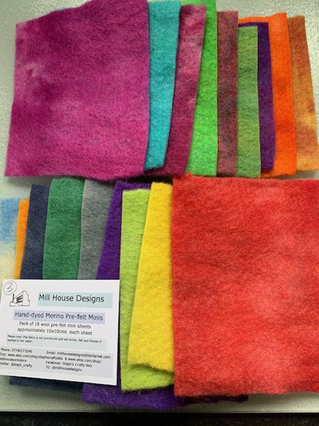 Hand-dyed Merino Pre-felt Minis - Etsy
