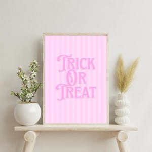 Pink Ghost Halloween Art Print Set: Wall Decor (digital Download) - Etsy