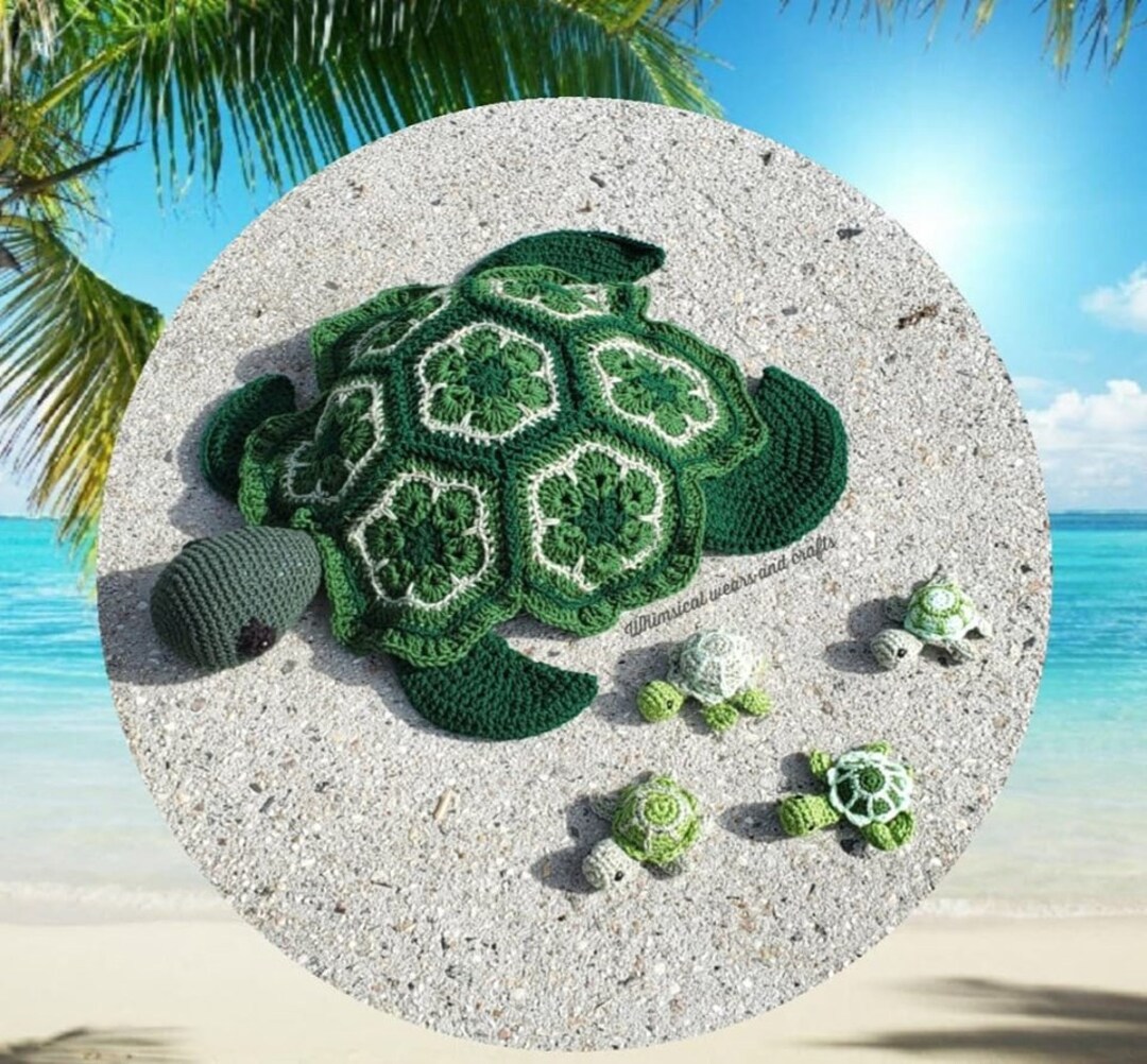 Choice of 1: Sea Turtle Amigurumi, Stuffed Animal, Crochet Ocean Life ...