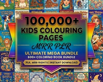 10,000+ Coloring Pages Mega Bundle PLR Kids & Adults - Etsy
