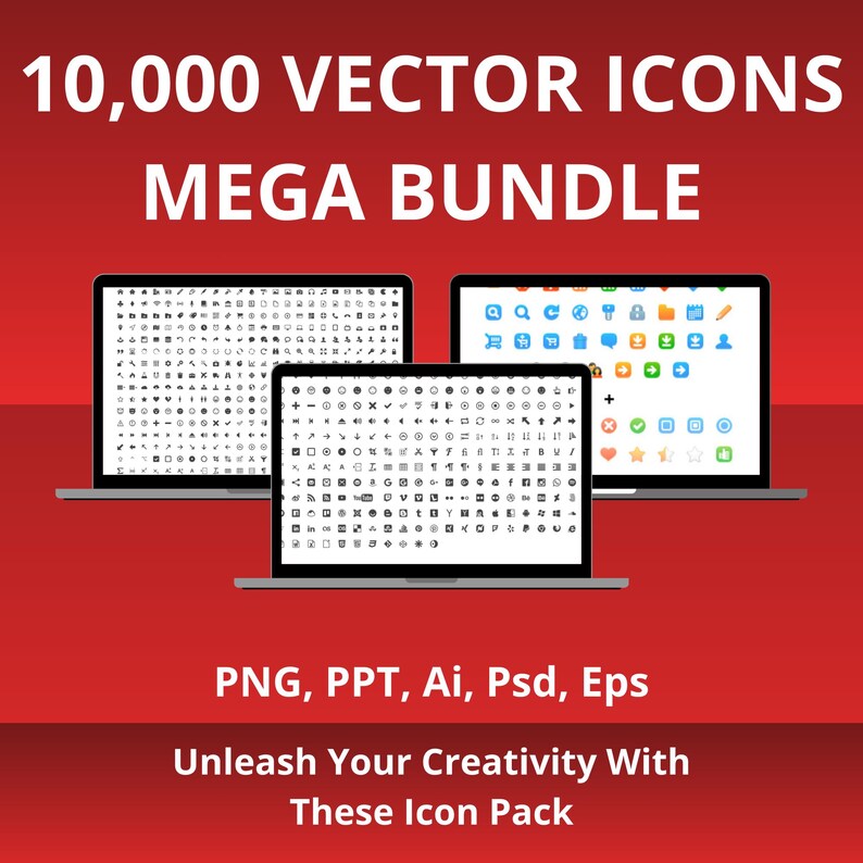 10,000+ Vector Icons Mega Bundle (svg, Png, Ppt, Ai, Psd, Eps) - Etsy