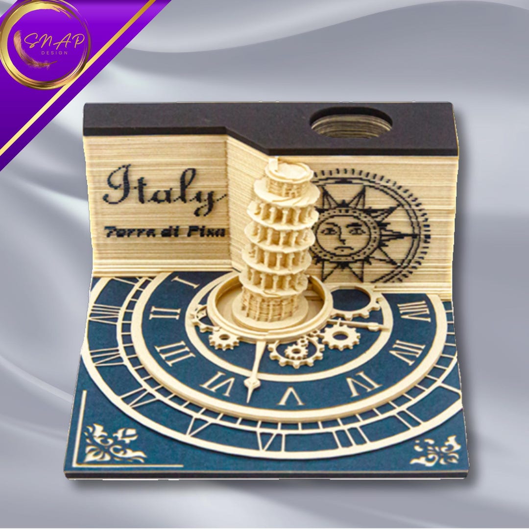 3D Paper Carved Sticky Notes | Laser Cut Mini Notepad | Italy Pisa ...