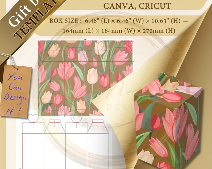 Downloadable Box Template, Instant Download, Cricut Box Template ...