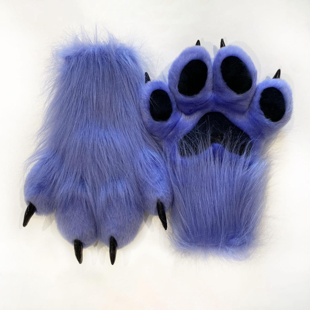 Faux Fur Fursuit Paws Gloves, Animal Cosplay, Furry Fandom - Etsy
