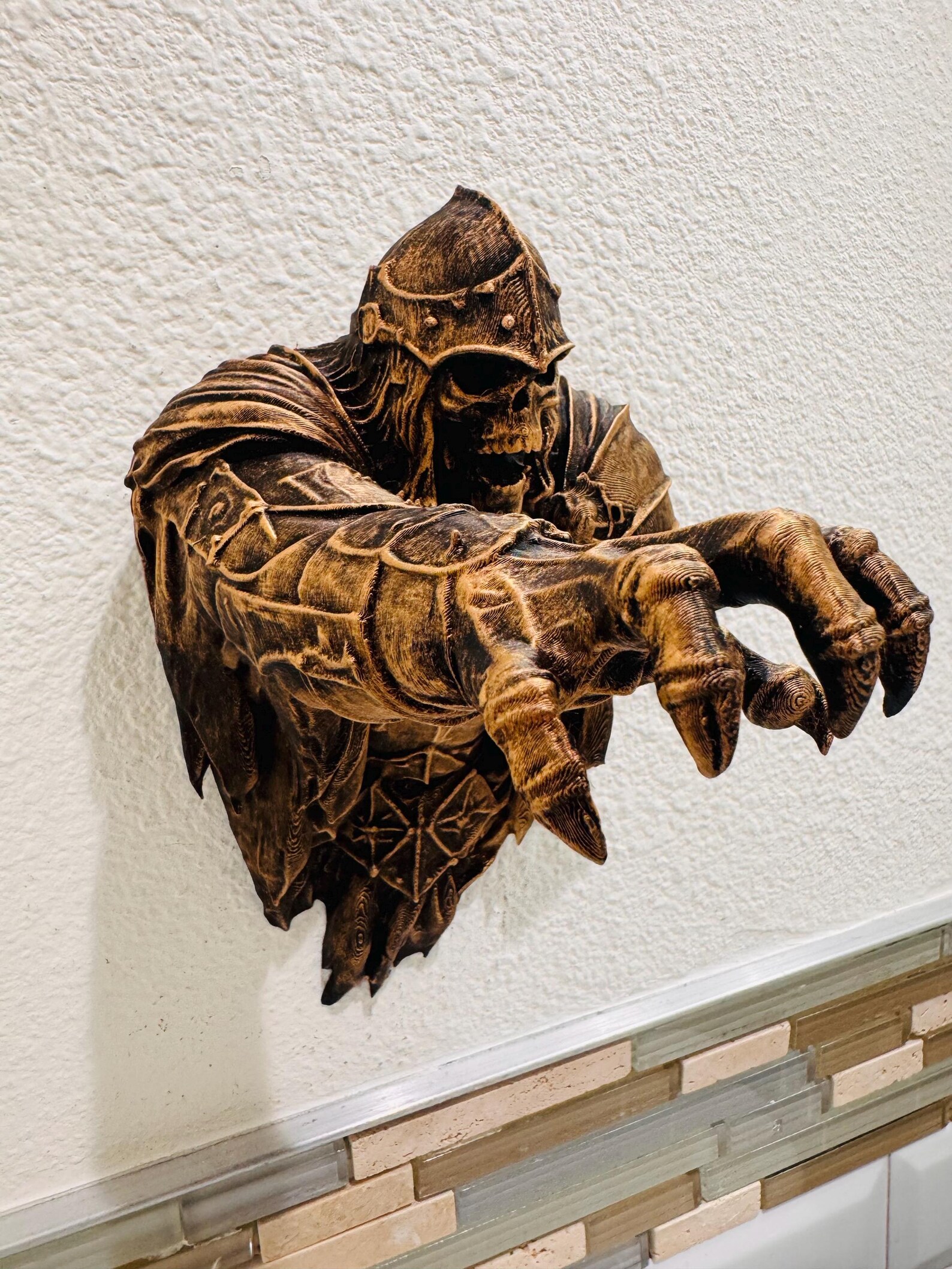 Gothic Grim Reaper Wall Decor Skeleton Knight Hand Reaching Horror Wall ...