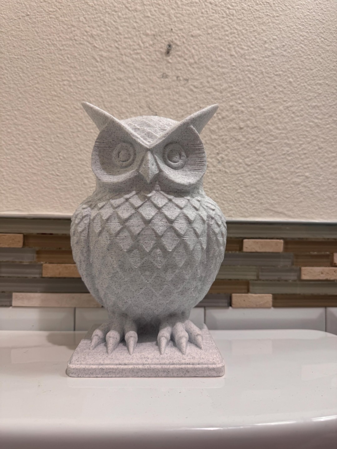 Modern Owl Statue | Stone Texture Owl Figurine | Geometric Bird ...
