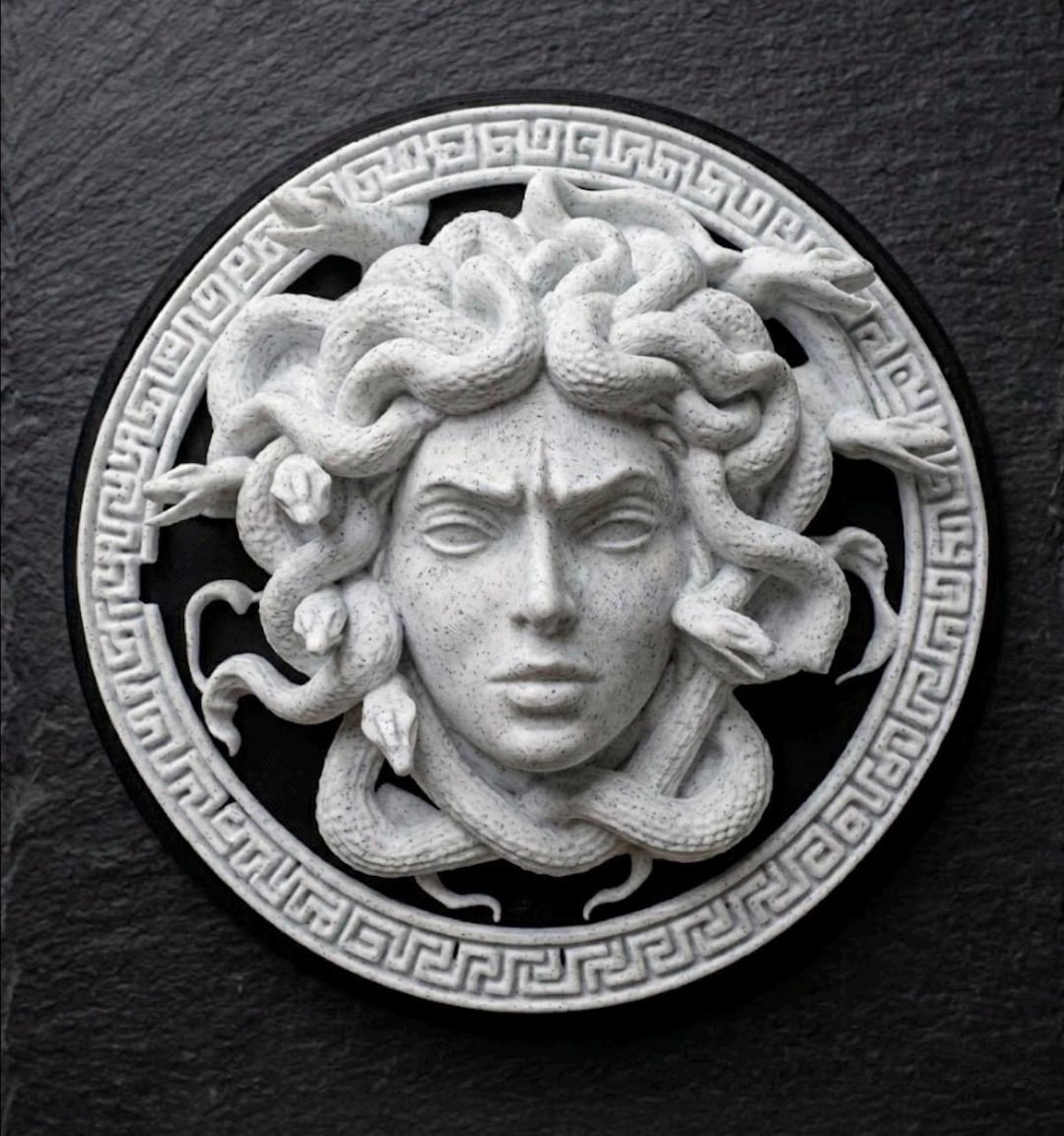 Medusa Wall Art Gorgon Greek Mythology Sculpture Stone Style Gothic ...