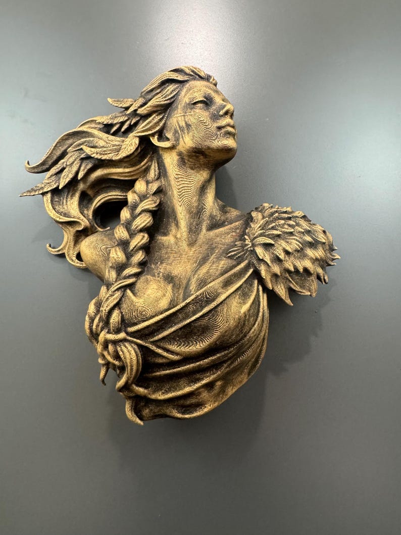 Freya Norse Goddess Wall Sculpture Bronze Style Bust Mythology Decor ...