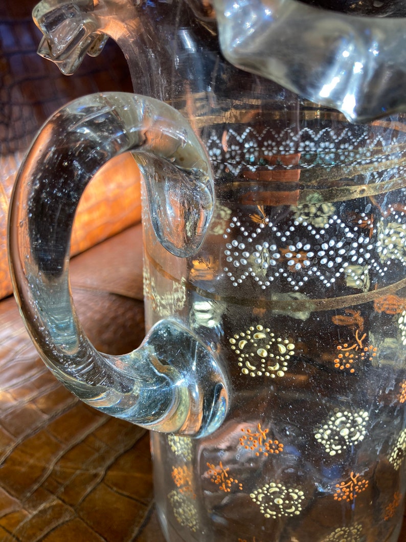 Victorian Hand Blown Lemonade Set 5 Pcs - Etsy