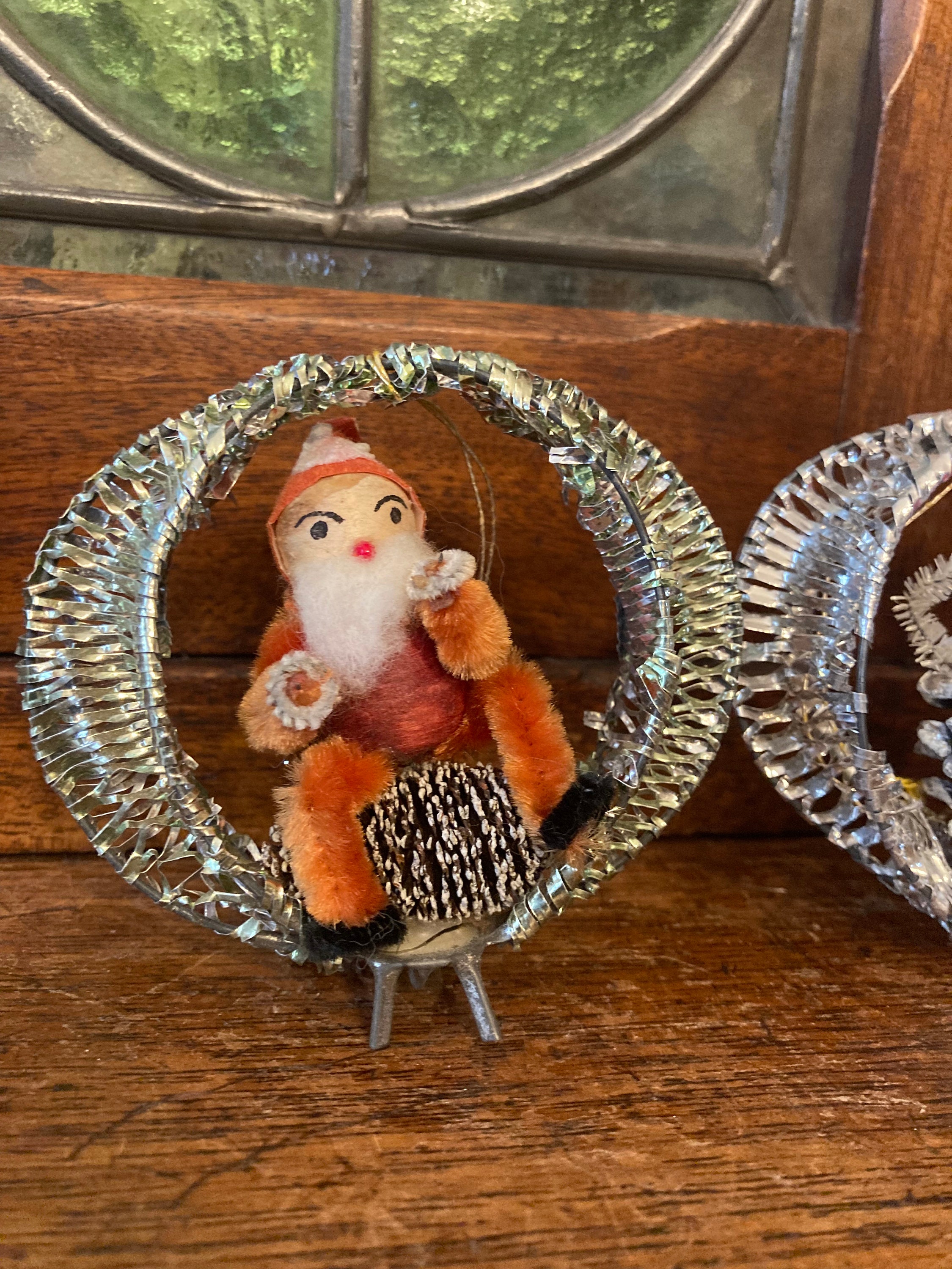 Shiny Brite Stand up Santa and Elf Ornaments - Etsy
