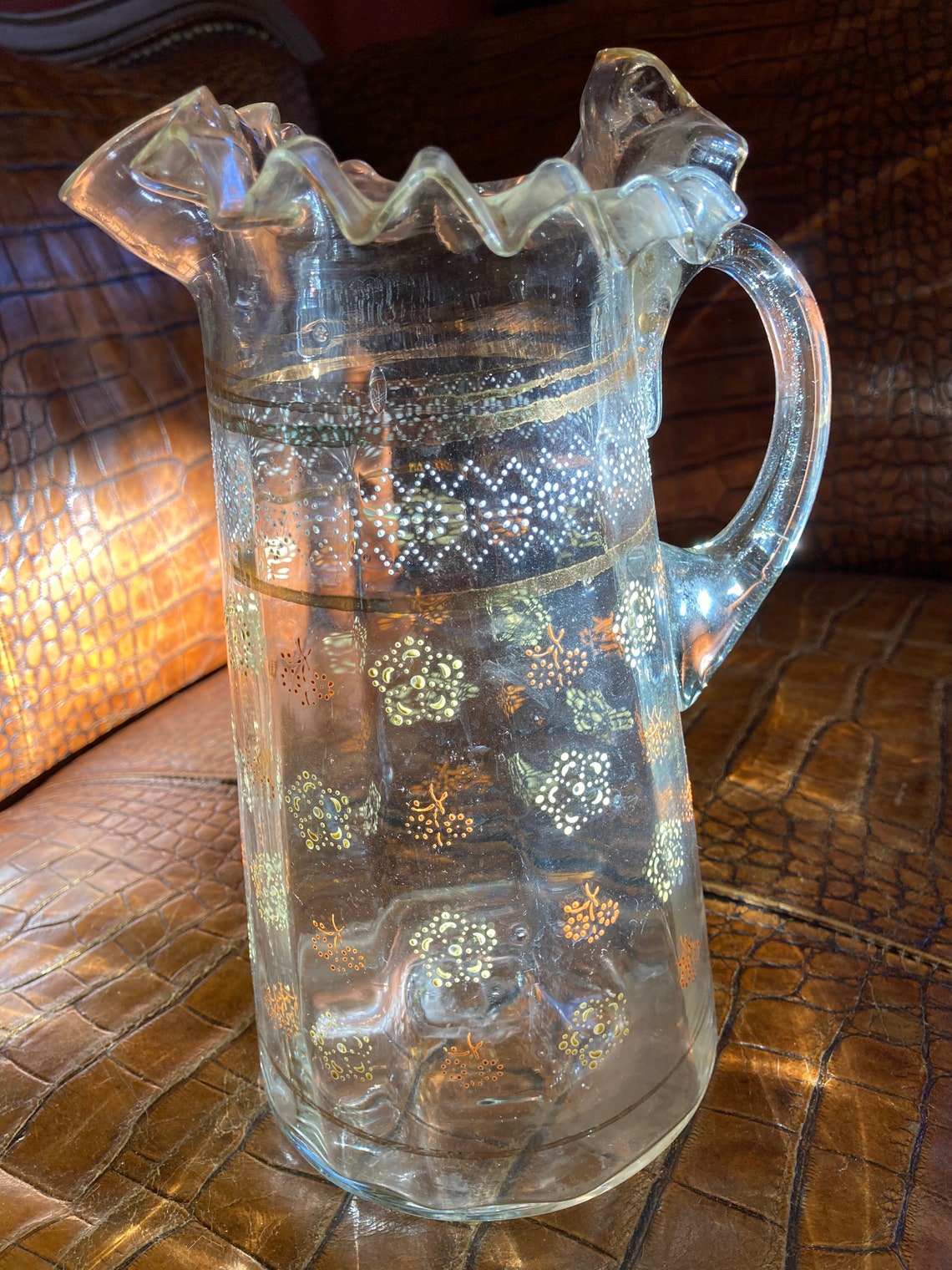 Victorian Hand Blown Lemonade Set 5 Pcs - Etsy