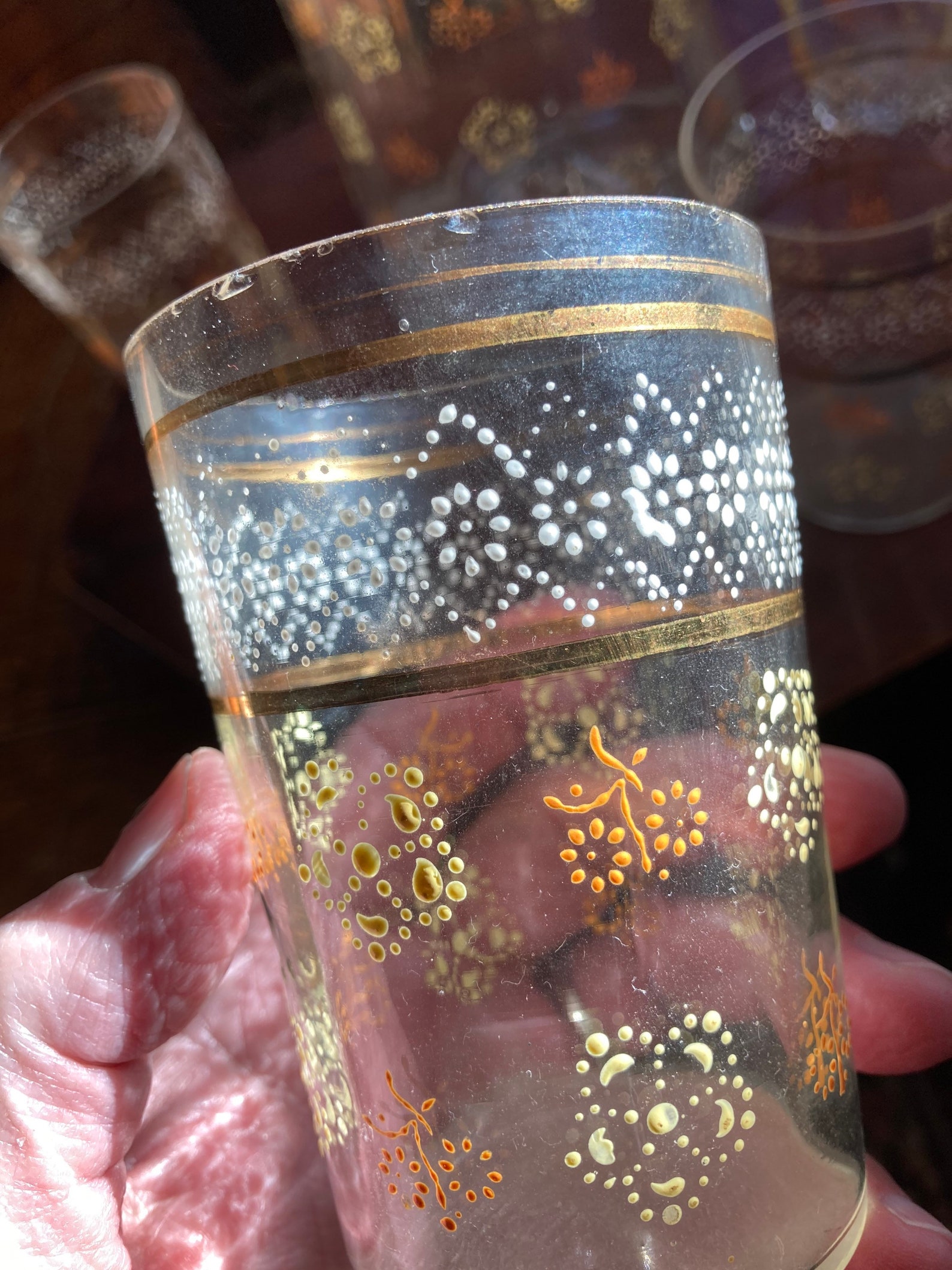 Victorian Hand Blown Lemonade Set 5 Pcs | Etsy