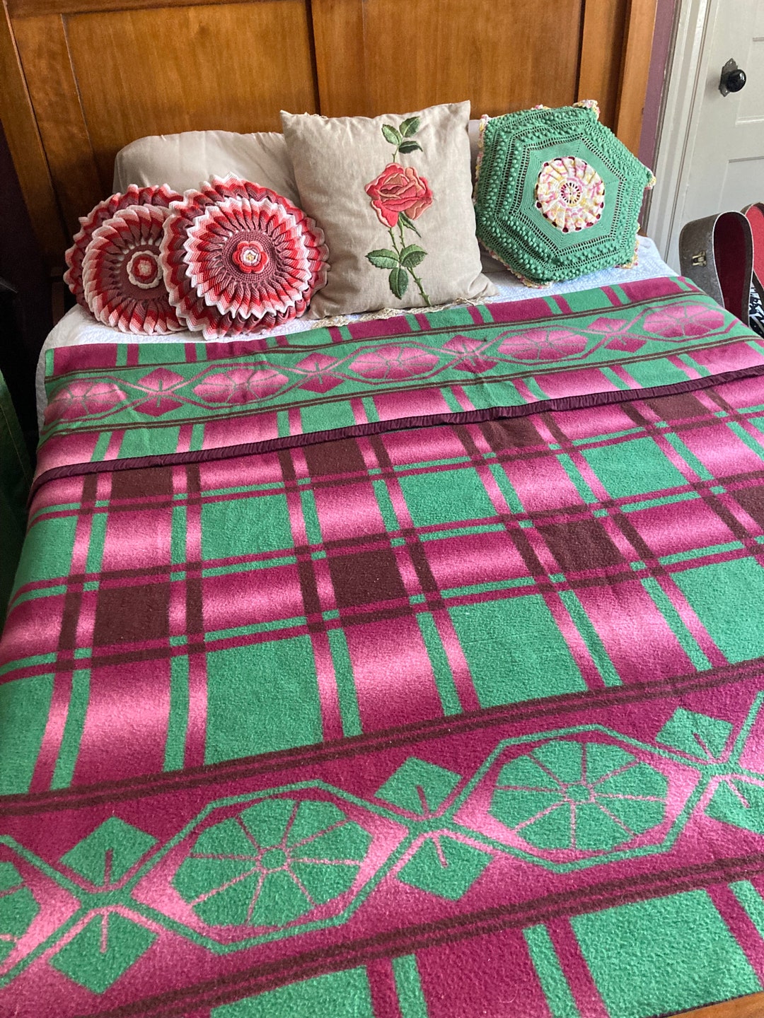 Reversible Vintage Cotton Camp Blanket Beacon Style - Etsy