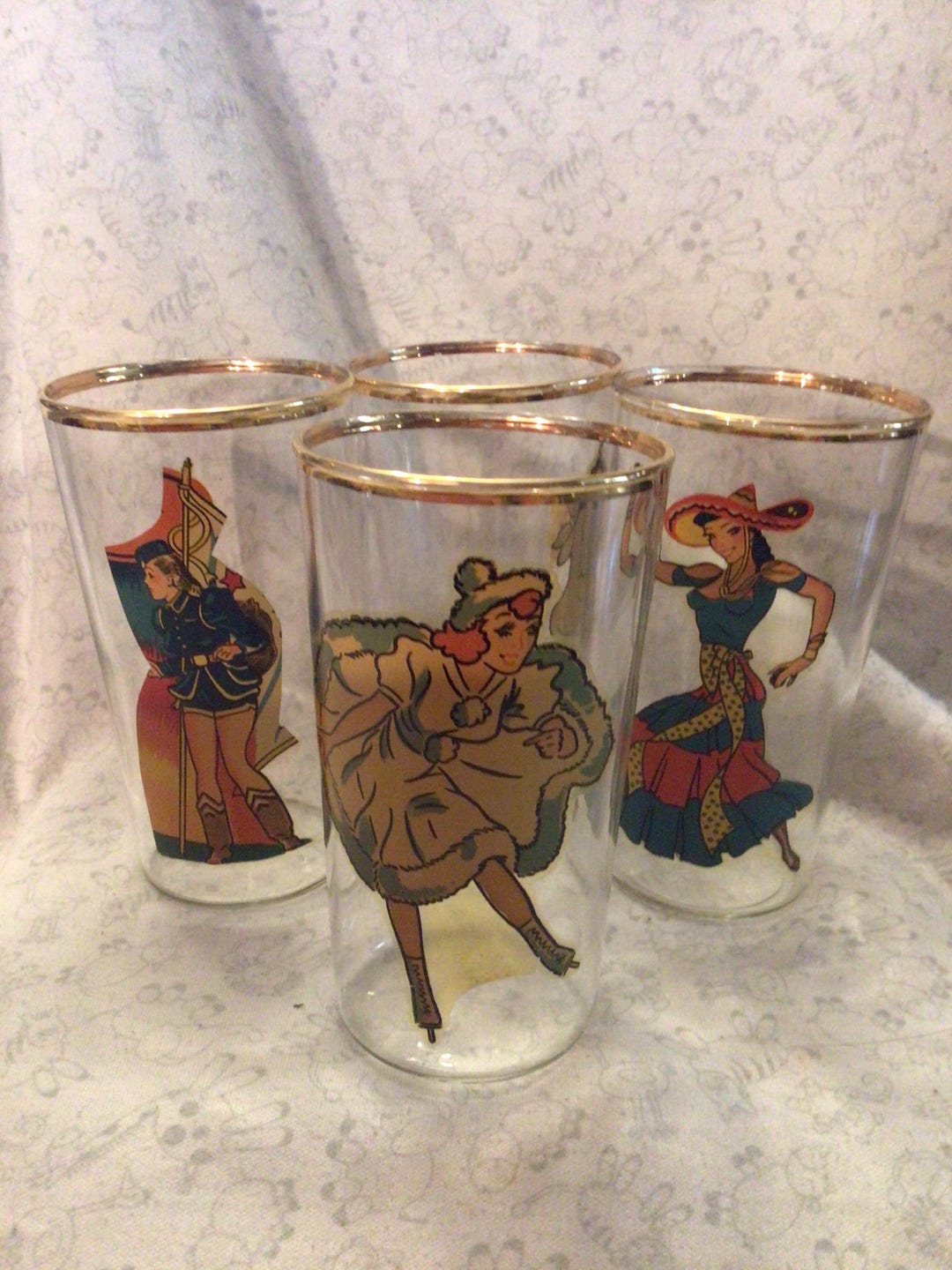 Rare Risqué Peek-a-boo Glasses Set - Etsy