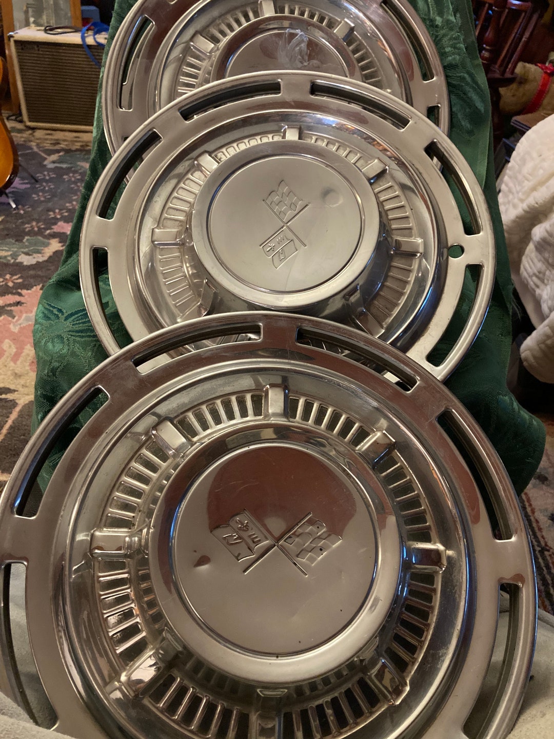 1960s Chevy Hubcaps Set of 4 Chrome - Etsy