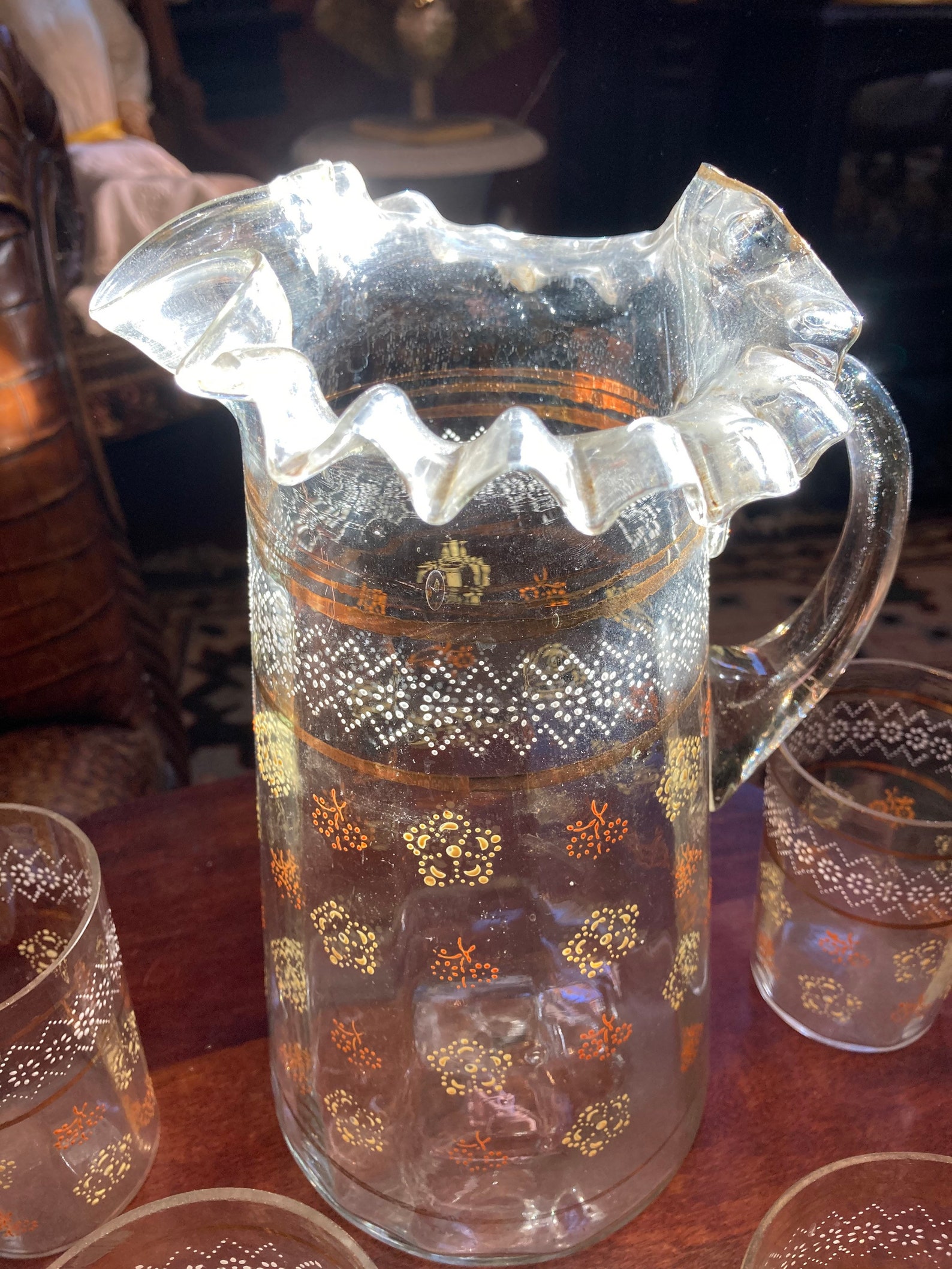 Victorian Hand Blown Lemonade Set 5 Pcs | Etsy