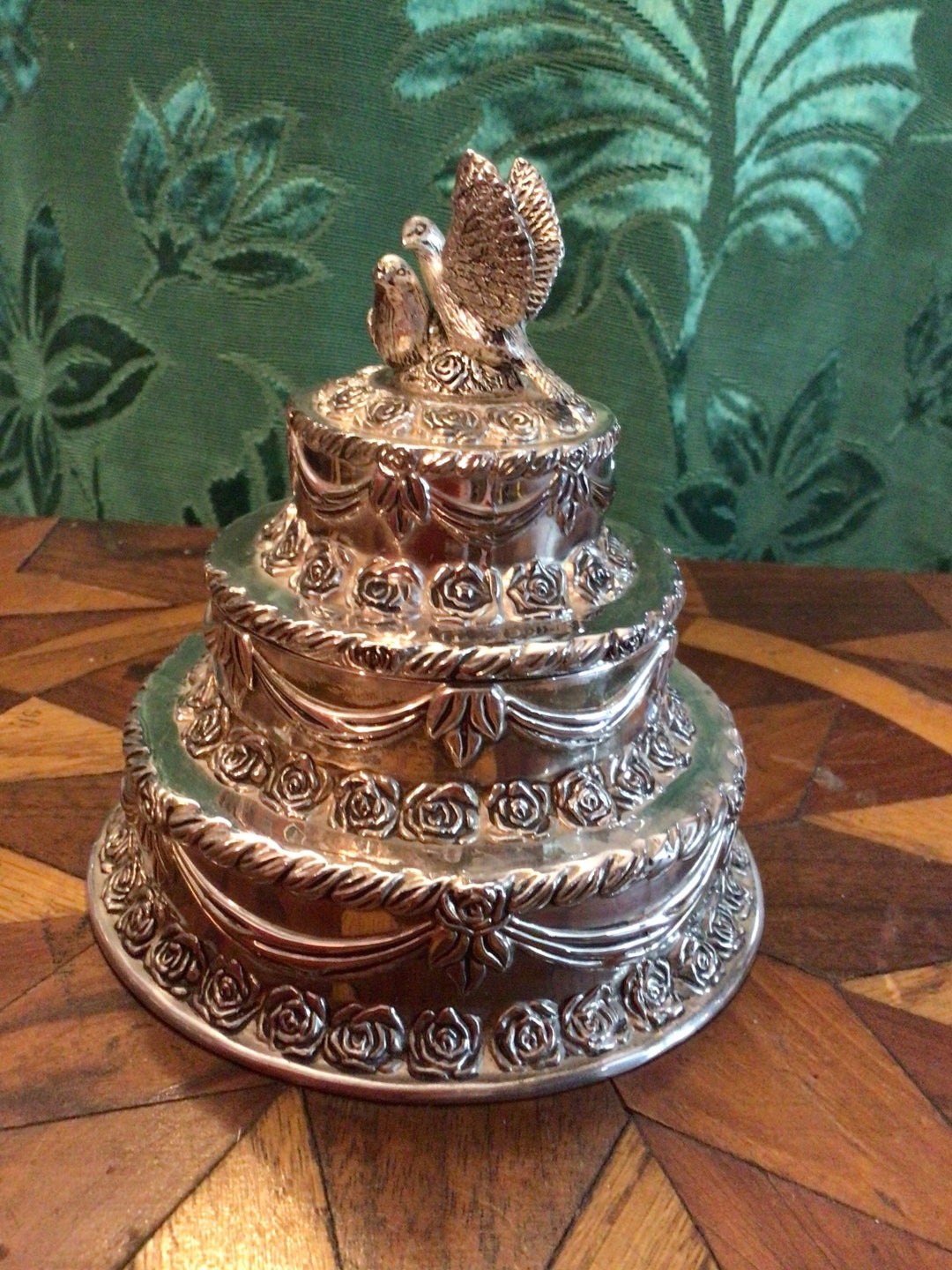 Wedding Cake Jewelry Box by International Silver 5 Inches - Etsy