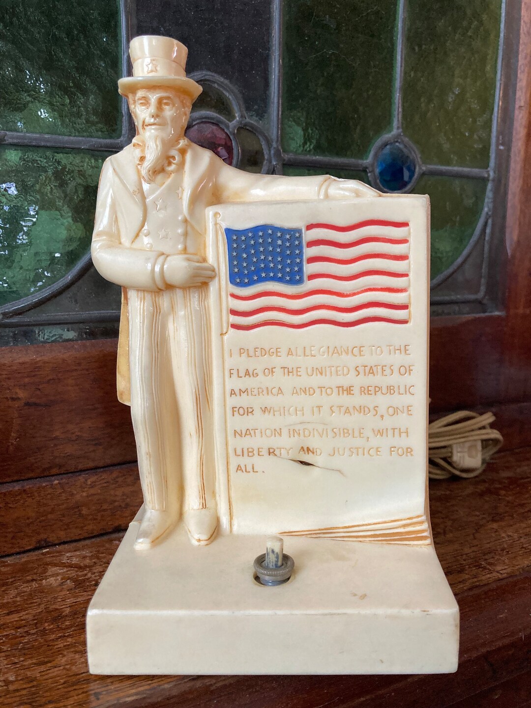 Patriotic Uncle Sam Pledge Bank Lamp Rare - Etsy