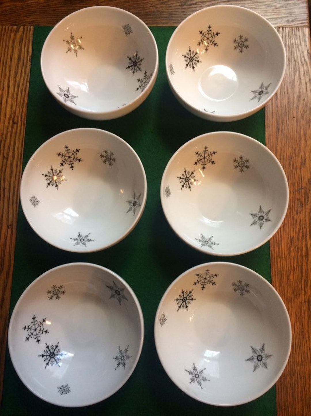 Atomic Snowflakes Bowls Set of 6 ACI Japan Midcentury - Etsy