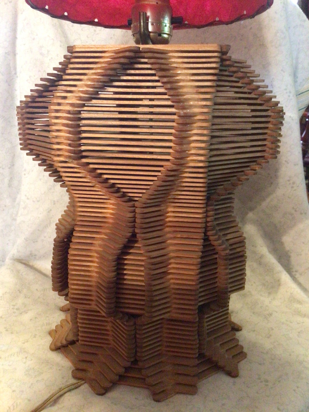 Masterpiece Popsicle Stick Lamp 19 Inch - Etsy