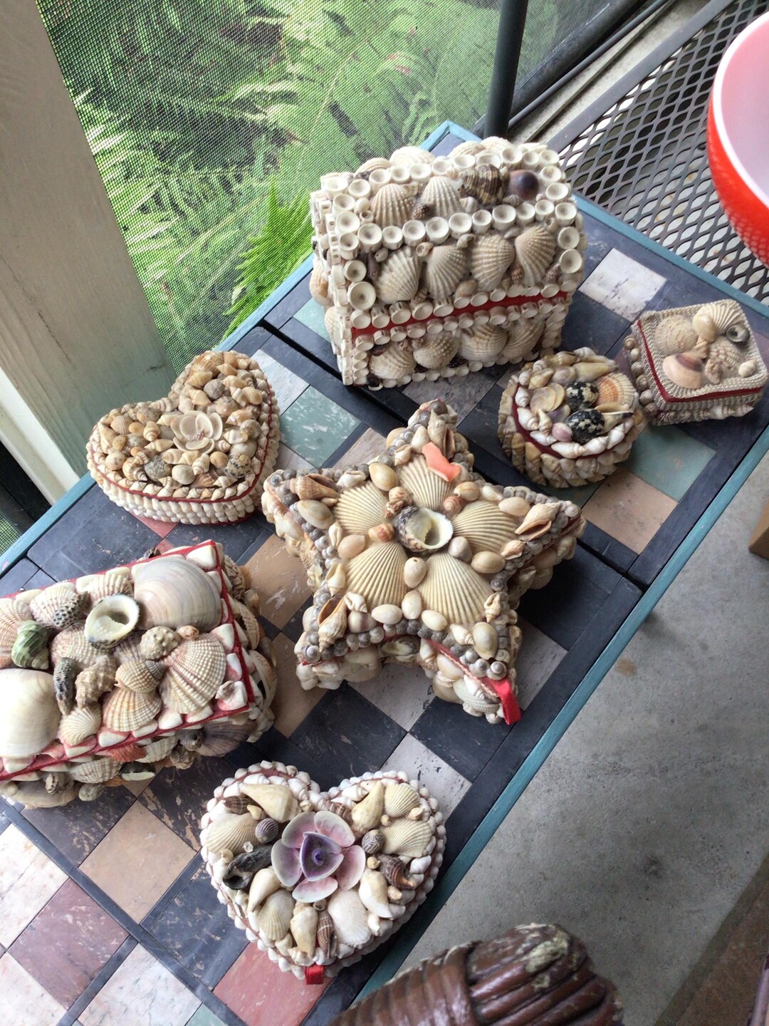 Collection Seven Souvenir Shell Boxes Fabulous - Etsy