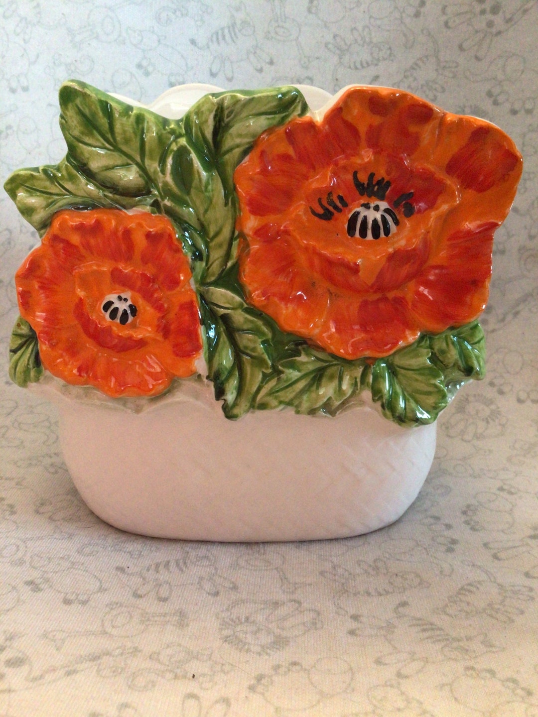 Lefton Japan Poppy Napkin Holder Flawless ! - Etsy