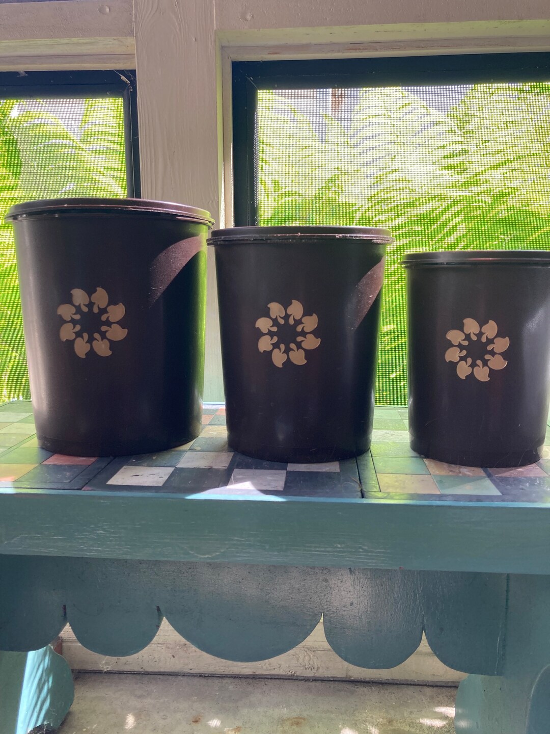 Vintage Tupperware Canister Set-3 - Etsy