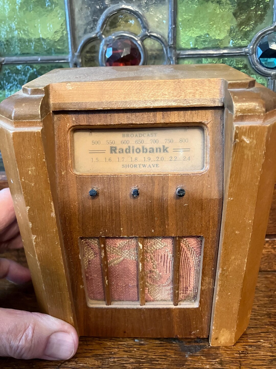 Wood Radio Bank 1930s Style 5x6 Inch - Etsy