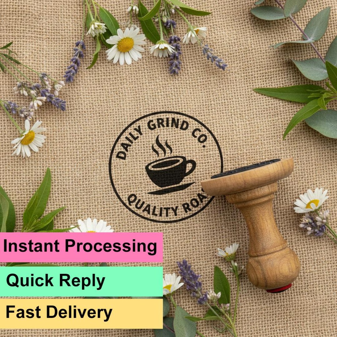 Custom Wooden Logo Rubber Stamp | Hand Made Business Logos and Texts ...