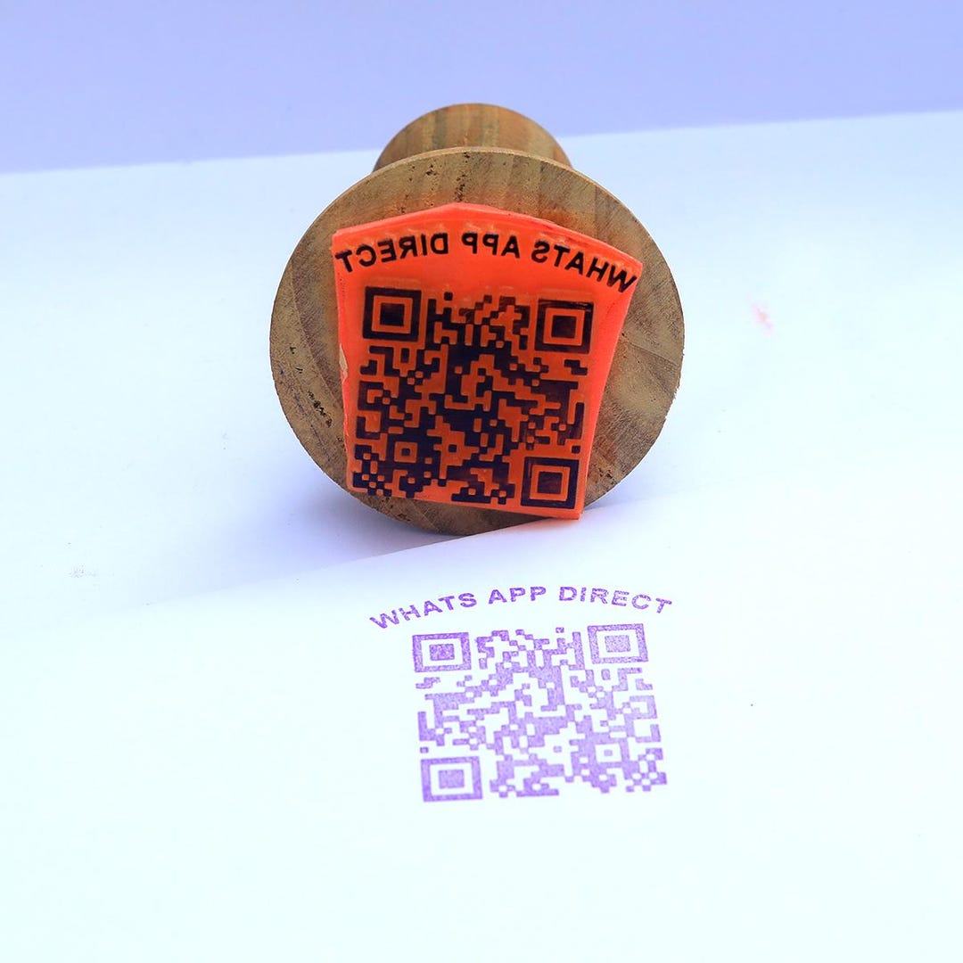 Whatsapp Qr Code Rubber Stamp | Wooden Hand Made Stamps Classic Mode ...