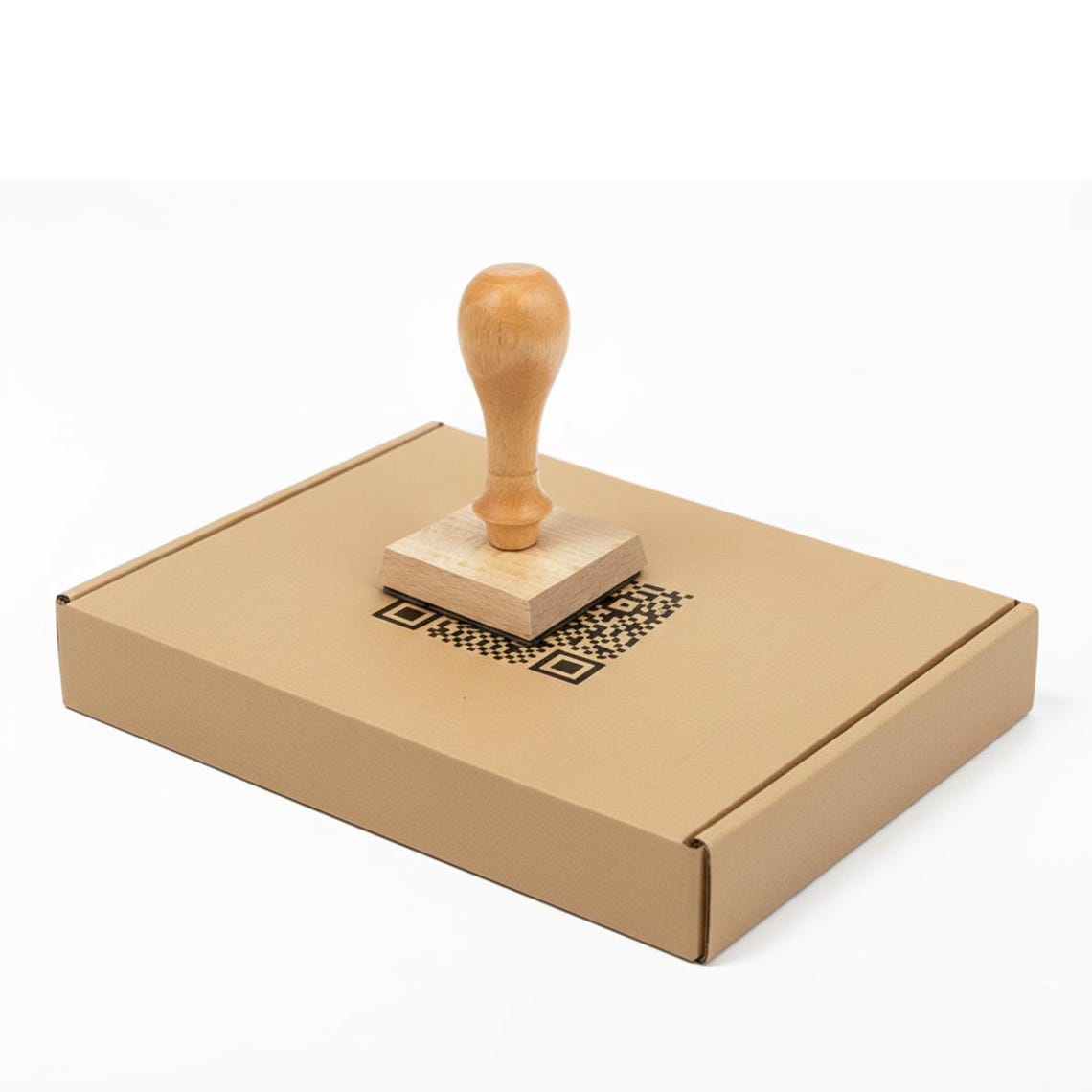 Custom Instagram QR Code Rubber Stamp | Wooden Handle Branding - Etsy