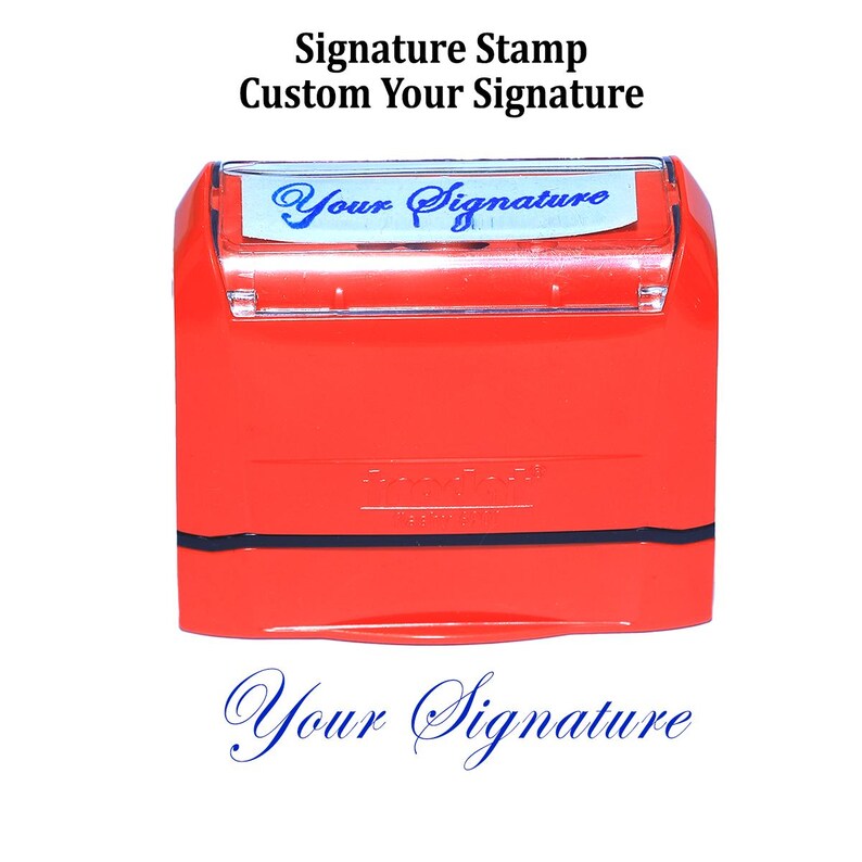 SIGNATURE Stamp No Need Ink Pad | Ink Sufficient for 5,000 Stamping ...