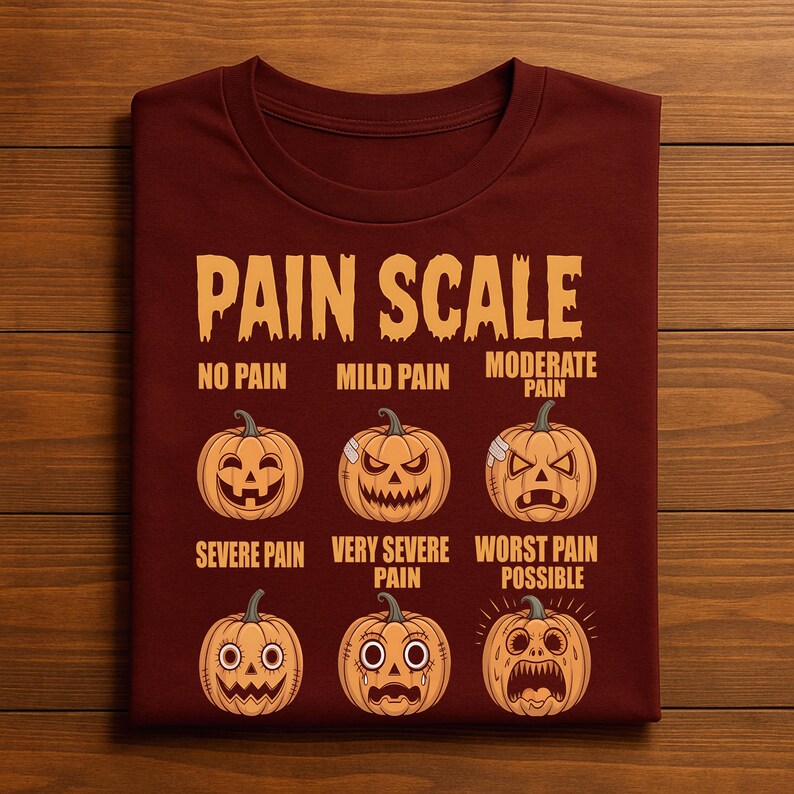Pumpkin Pain Scale PNG, Funny Medical Halloween Digital Download ...