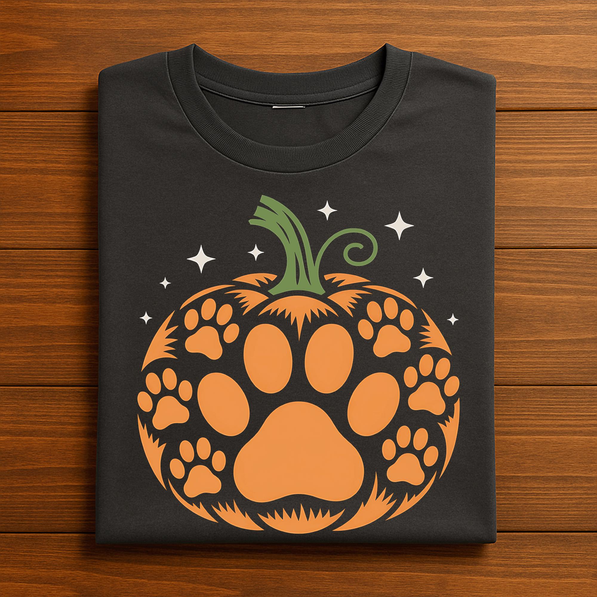 Paw Print Pumpkin PNG, Halloween Pet Digital Download, Dog Cat Paw ...