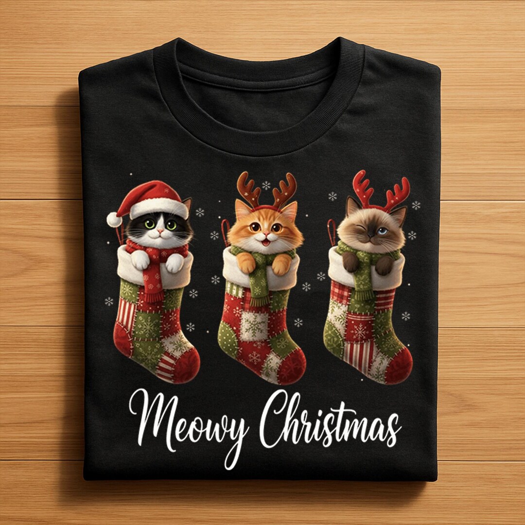 Xmas Meowy Catmas Meowy Christmas PNG, Cat Christmas PNG, Cat Christmas ...