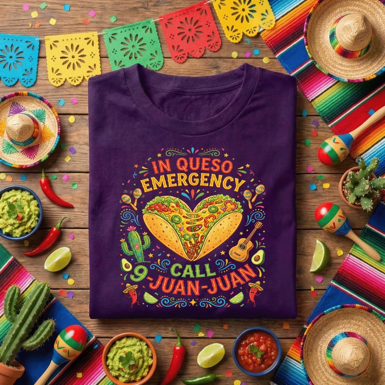 Cinco De Mayo in Queso Emergency PNG, Funny Taco Fiesta Quote Design ...
