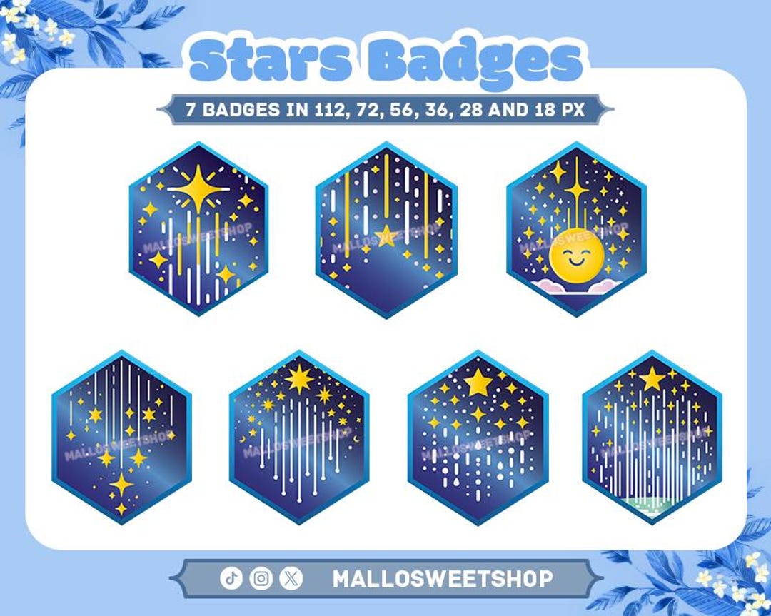 Twitch Stars Bits Badge | Channel Badges or Bits for Streamers - Etsy