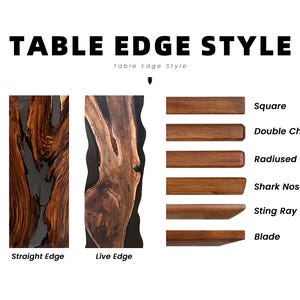 Handmade Walnut River Dining Table: Live Edge Epoxy Resin, Housewarming ...