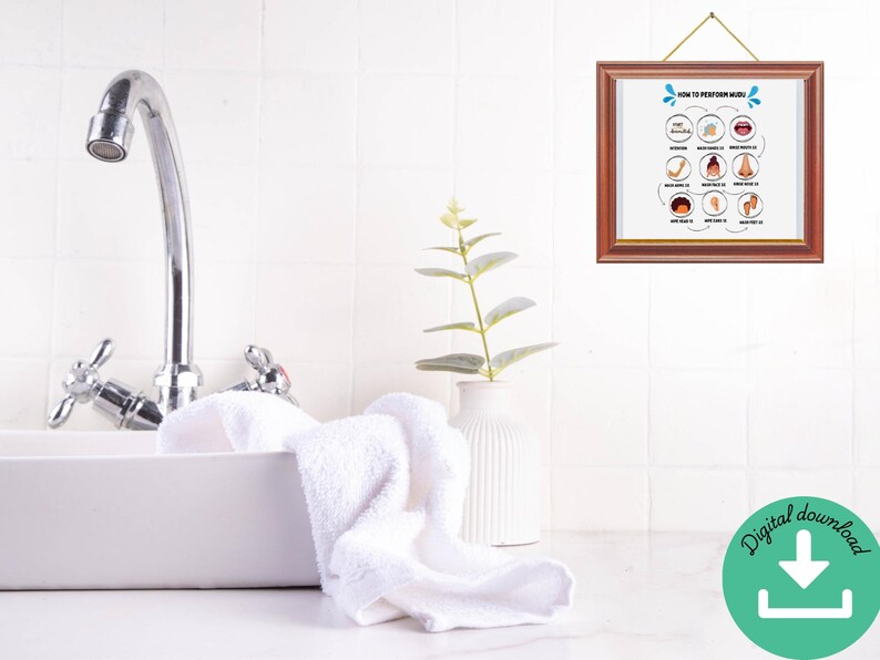 Wudu Steps Islamic Printable | Wudu for Kids Poster | How to Perform ...