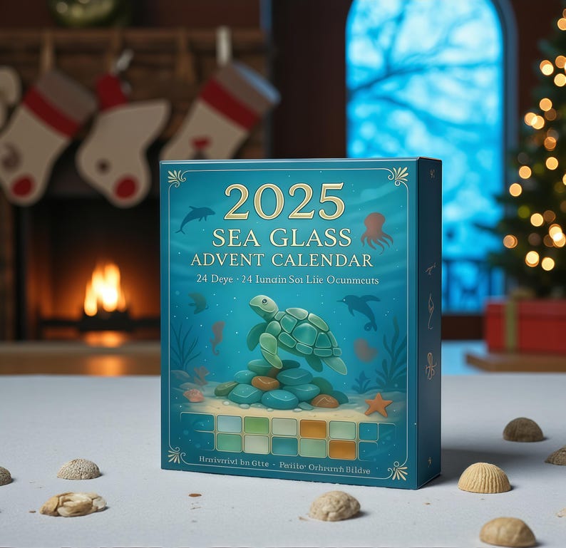 2025 Sea Life Advent Calendar | Faux Sea Glass Acrylic Ornaments - Etsy