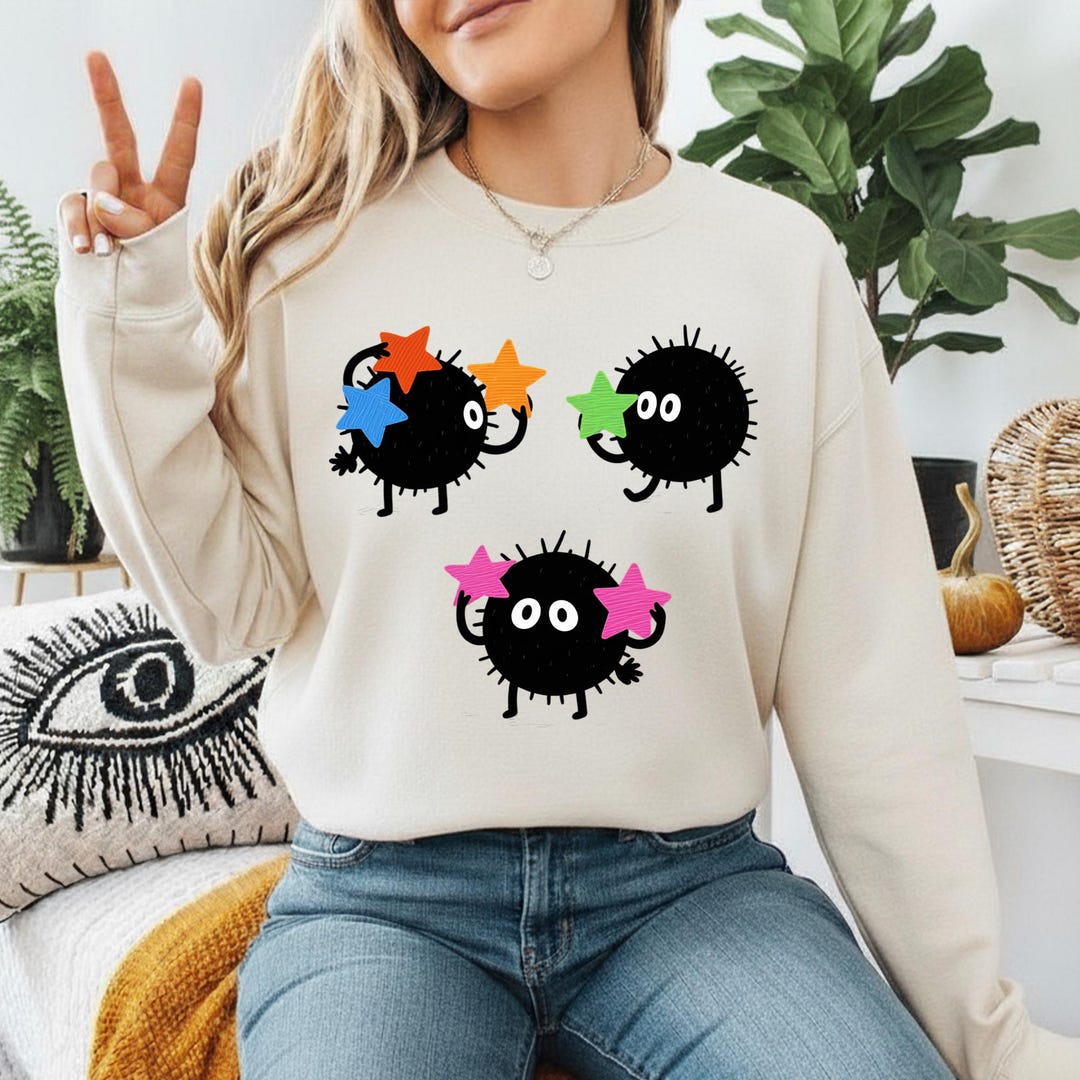 Sprites Cozy T-shirt, Studio Inspired Cottagecore Tee, Cute Anime ...