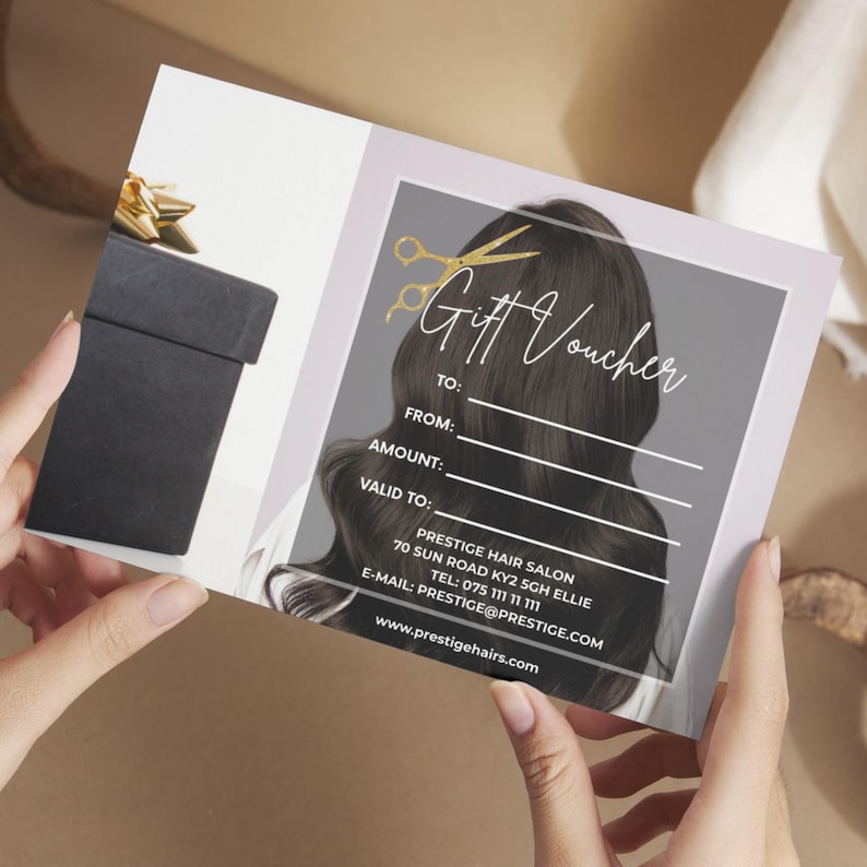 Editable Hair Salon Gift Voucher Template: Printable A6 Design - Etsy